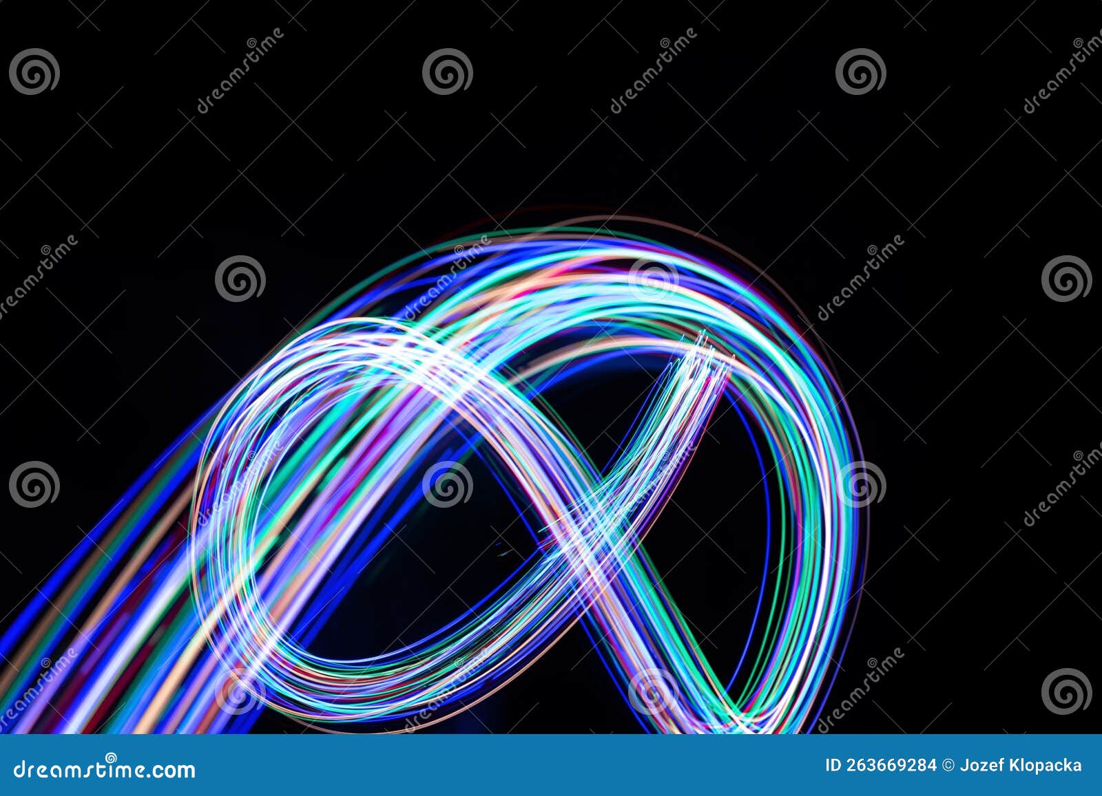 Infinity Sign, Drawing by Light, Flash of Light in Infinity. Stock ...