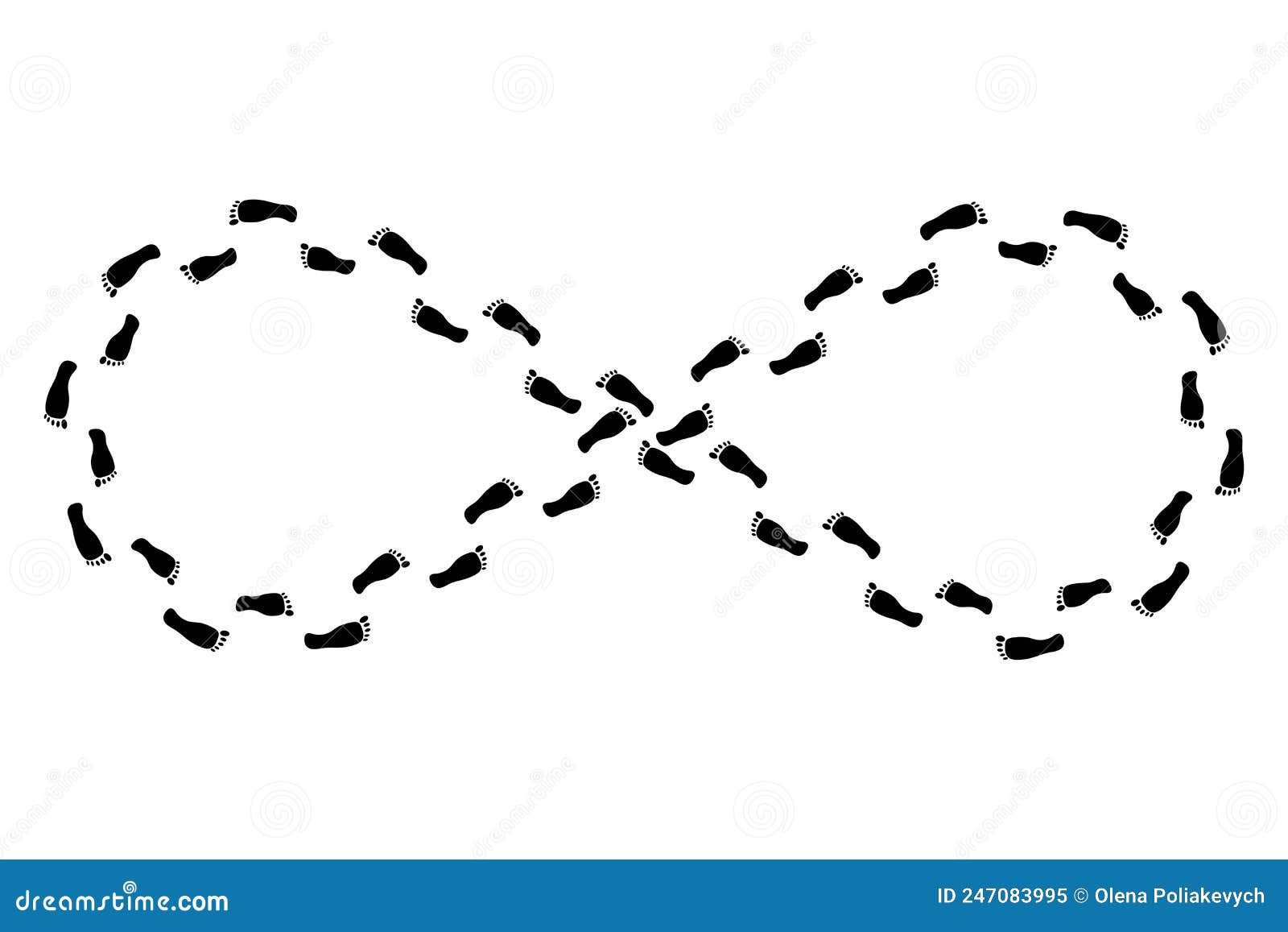 Infinity Sign Footprints. Infinity Sign. Design Element. Vector ...