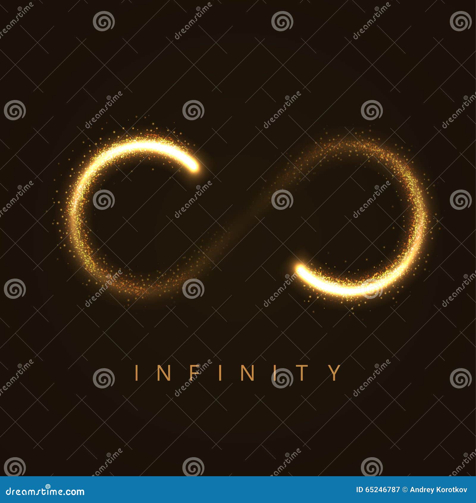 Infinity Sign from Glittering Stras Stock Vector - Illustration of ...