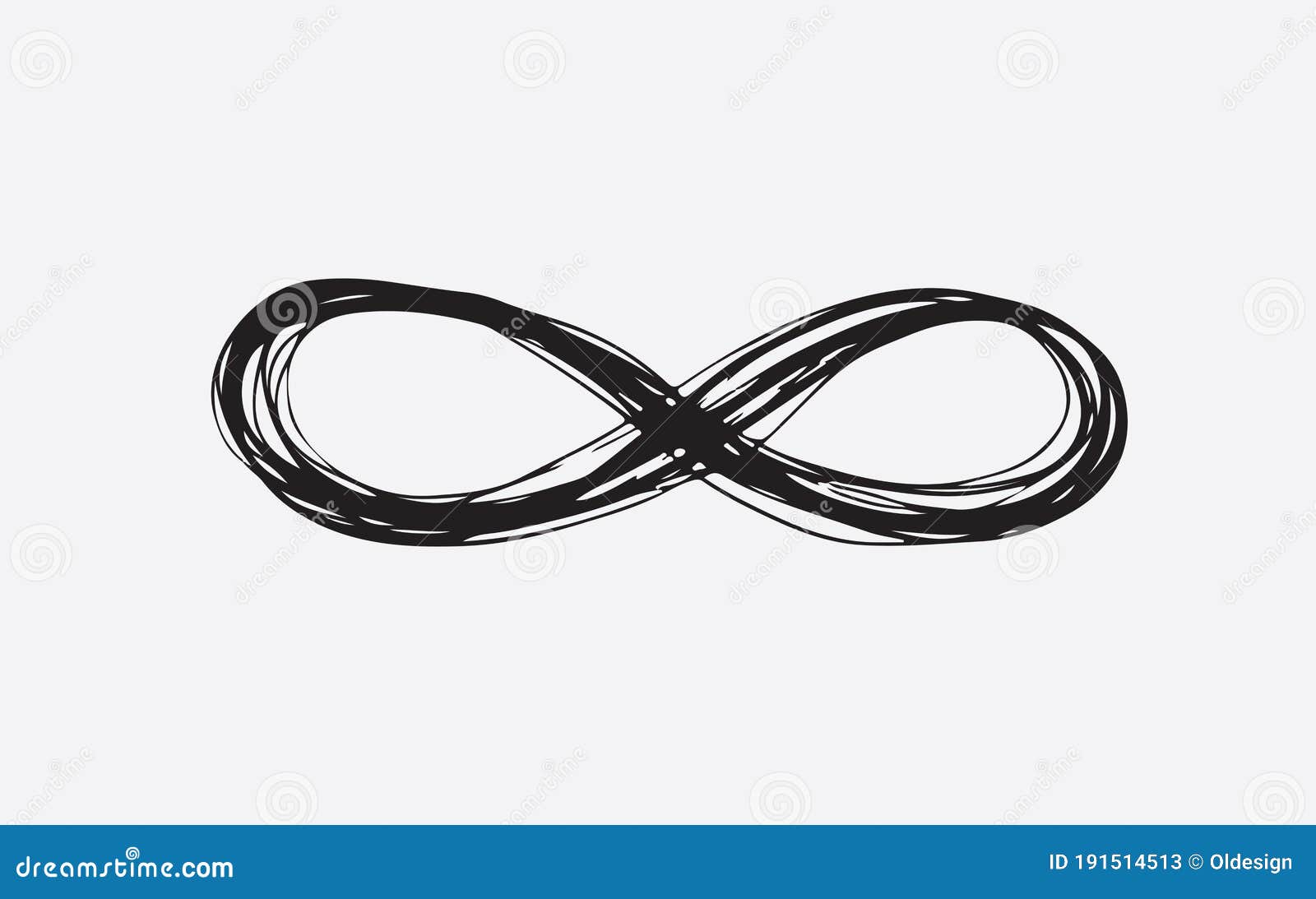 Infinity Sign Hand Drawn Illustration Stock Vector - Illustration of ...