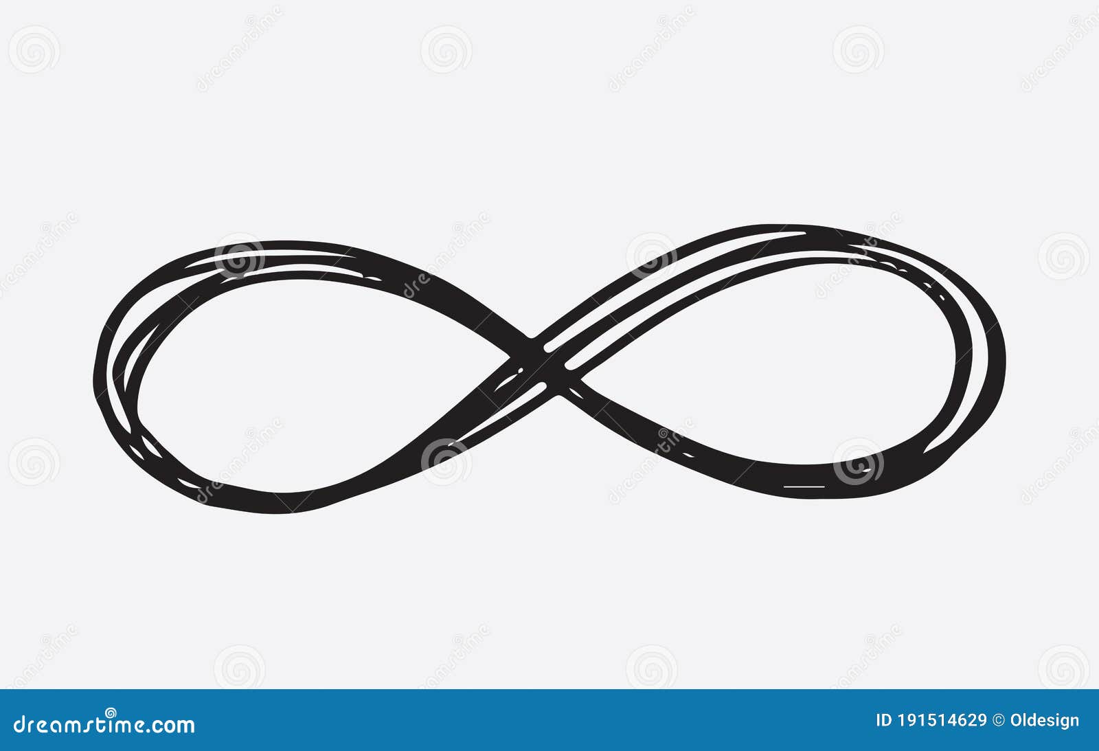 Infinity Sign Hand Drawn Illustration Stock Vector - Illustration of ...