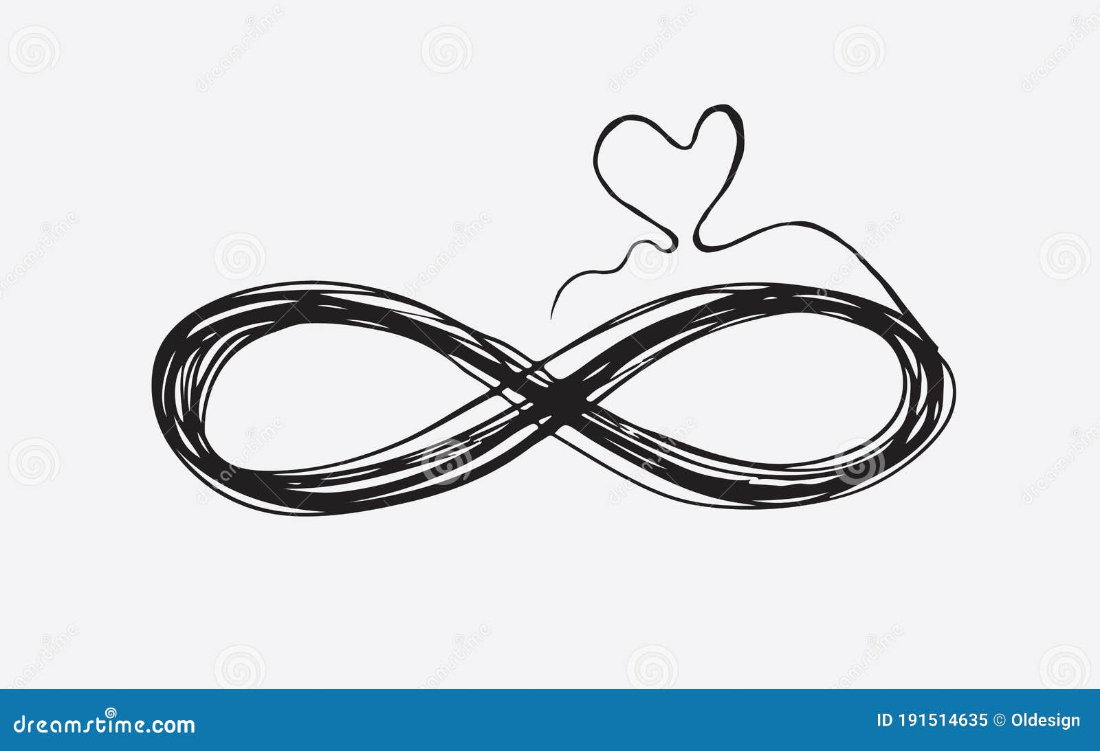 Infinity Sign Hand Drawn Illustration Stock Vector - Illustration of ...