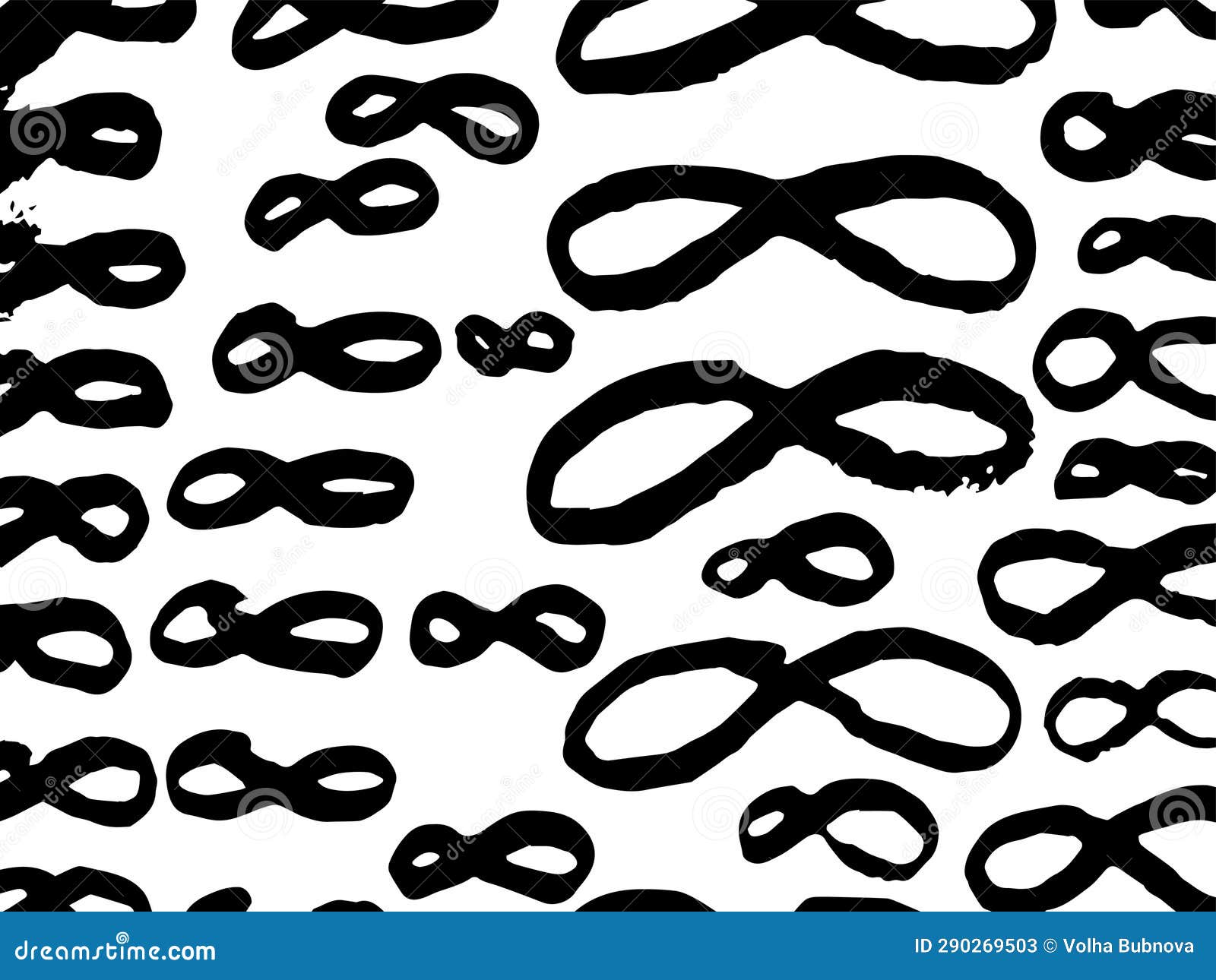 Infinity Sign Hand Drawn. Monochrome Abstract Background Stock Vector ...