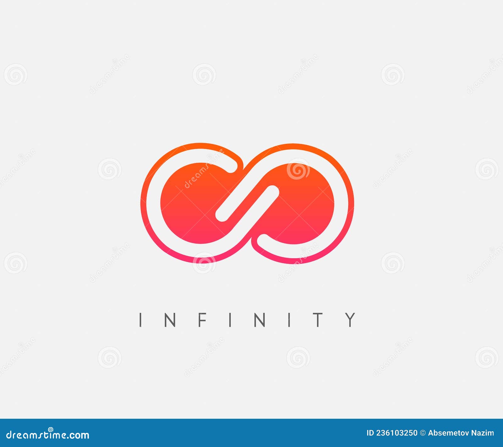 Infinity Sign Logo on White Background Stock Vector - Illustration of ...