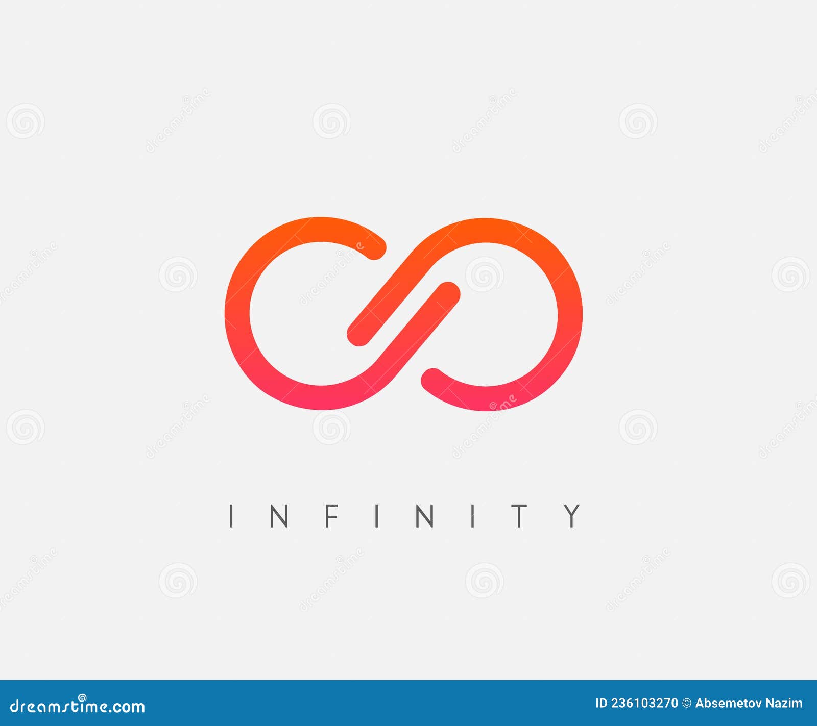 Infinity Sign Logo on White Background Stock Vector - Illustration of ...