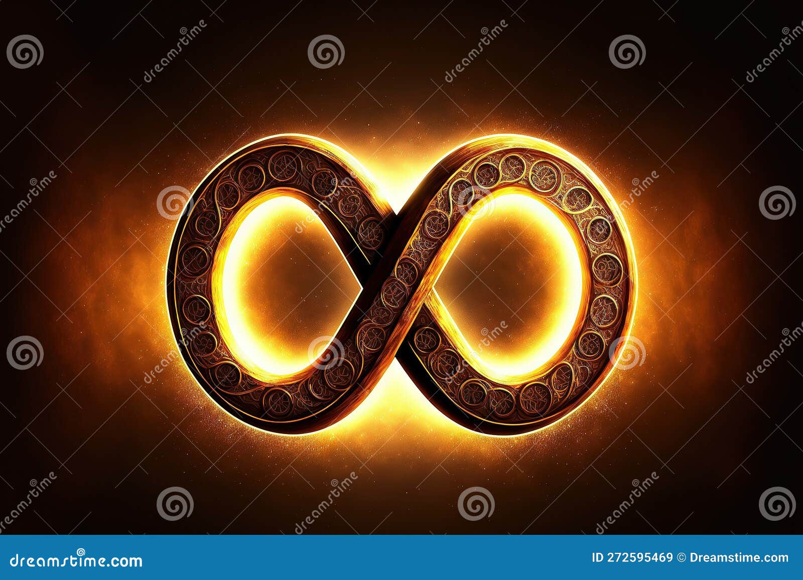 An Infinity Sign with a Luminous Quality Stock Illustration ...