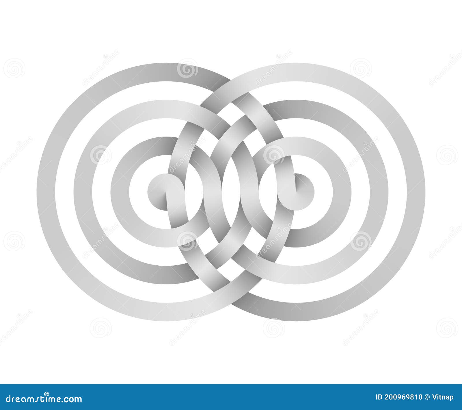 Infinity Sign Made of of Intertwined Twisted Rings. Stylized ...