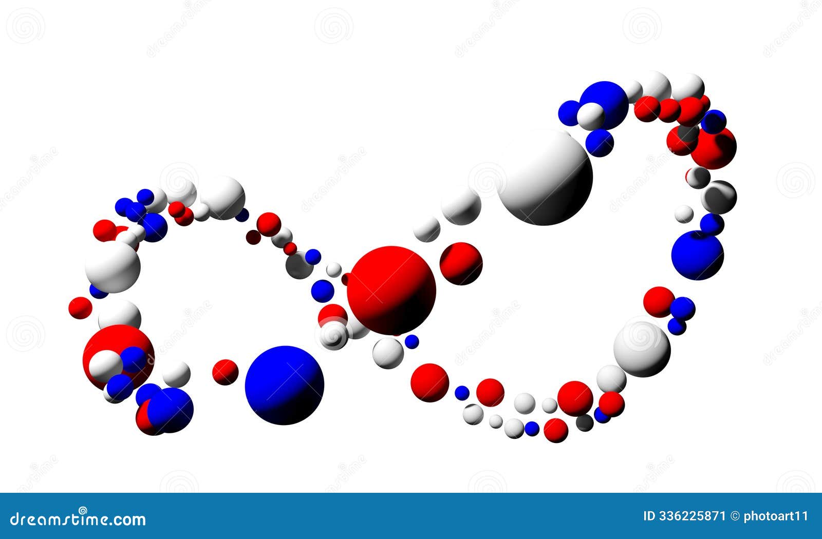 Infinity Sign Made of Spheres - 3d Rendering Stock Illustration ...