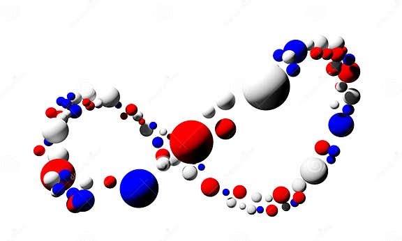 Infinity Sign Made of Spheres - 3d Rendering Stock Illustration ...