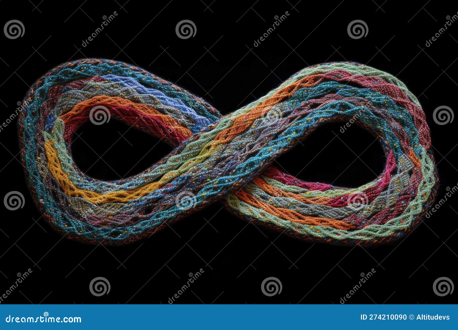 Infinity Sign Made of Threads, Woven Together To Create Unique Pattern ...