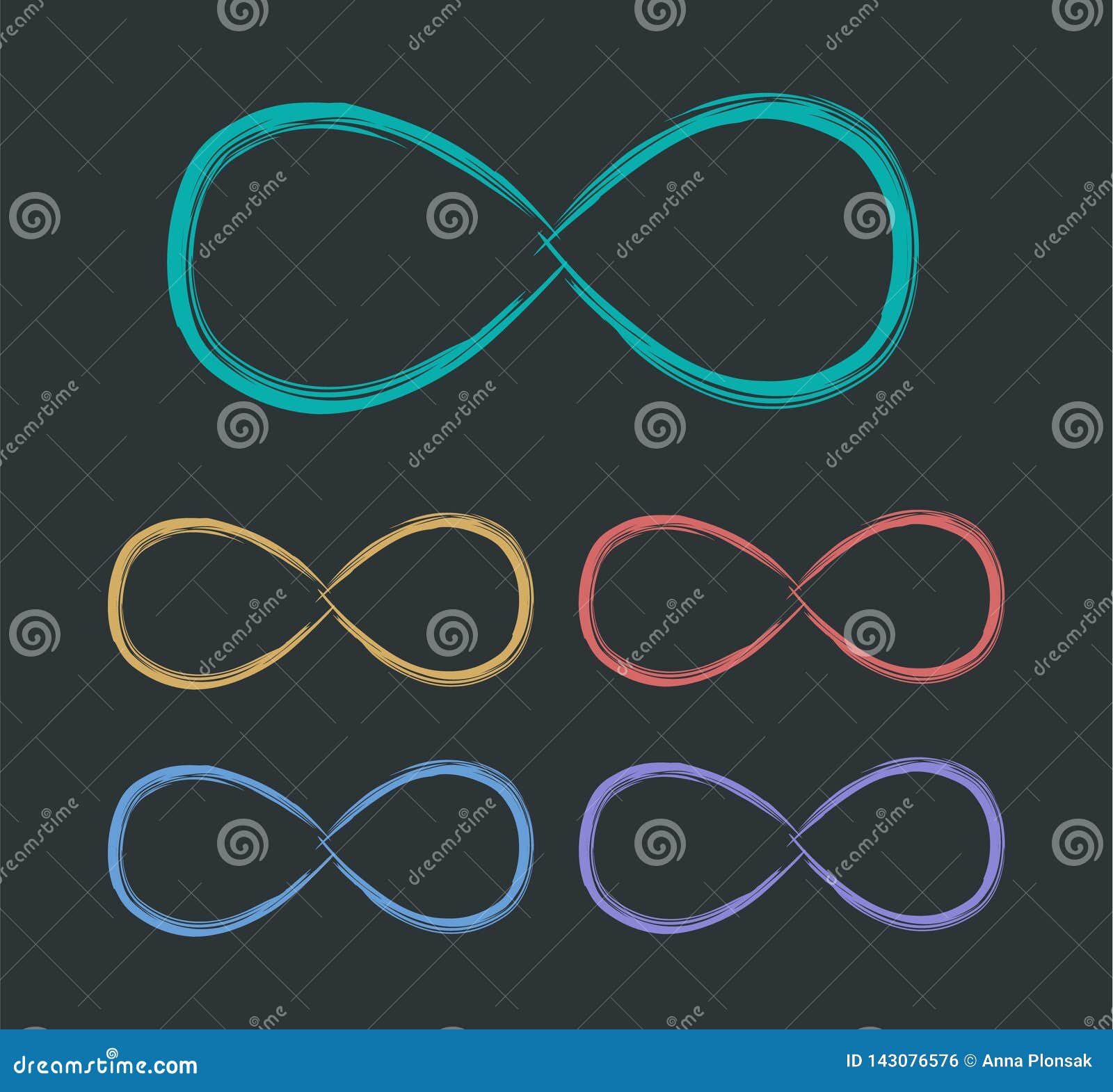 Infinity Sign. Multicolored Infinity Signs. Vector Illustration Stock ...