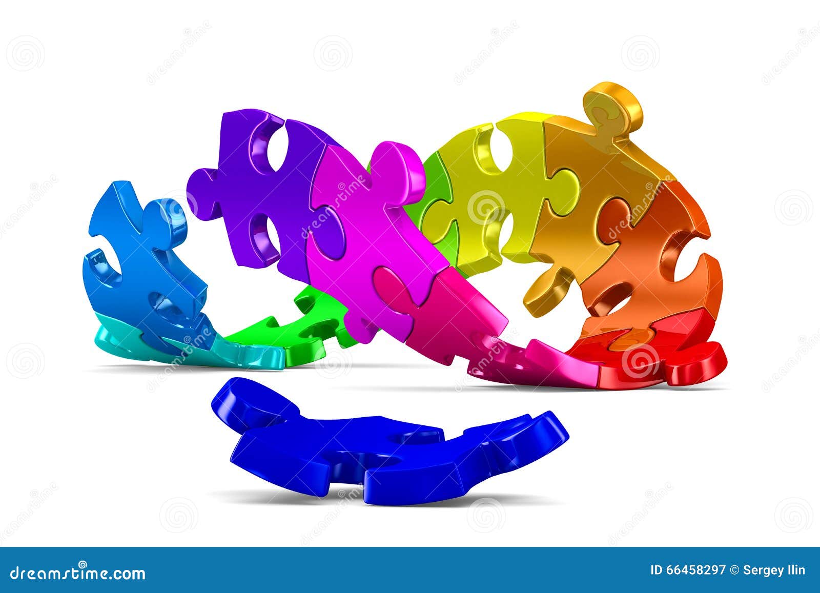 Infinity Sign From Puzzle On White Background Royalty-Free Stock ...