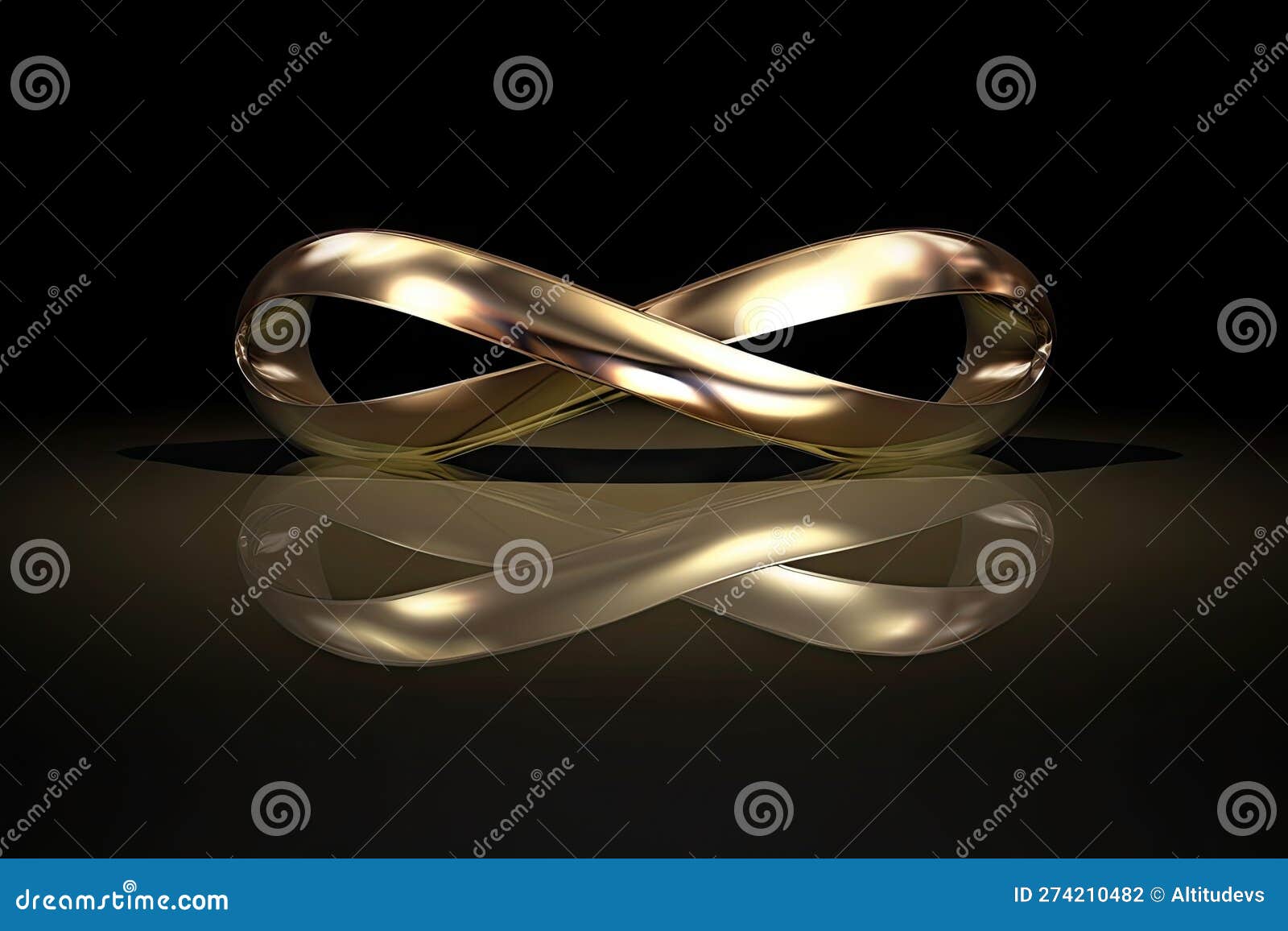 Infinity Sign with a Reflection, Creating the Illusion of Endlessness ...