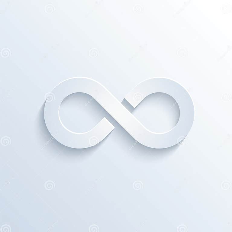 Infinity sign with shadow stock vector. Illustration of endlessness ...