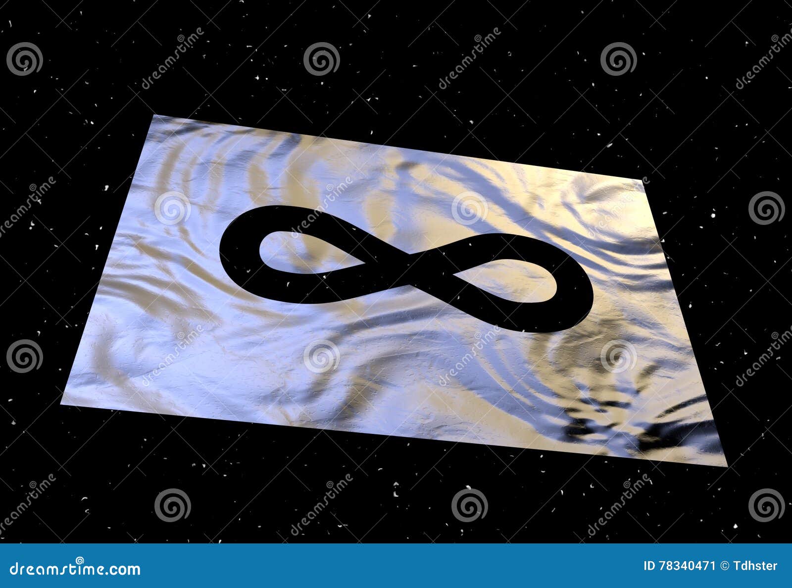 Infinity Sign with Stars 3d Illustration Stock Illustration ...