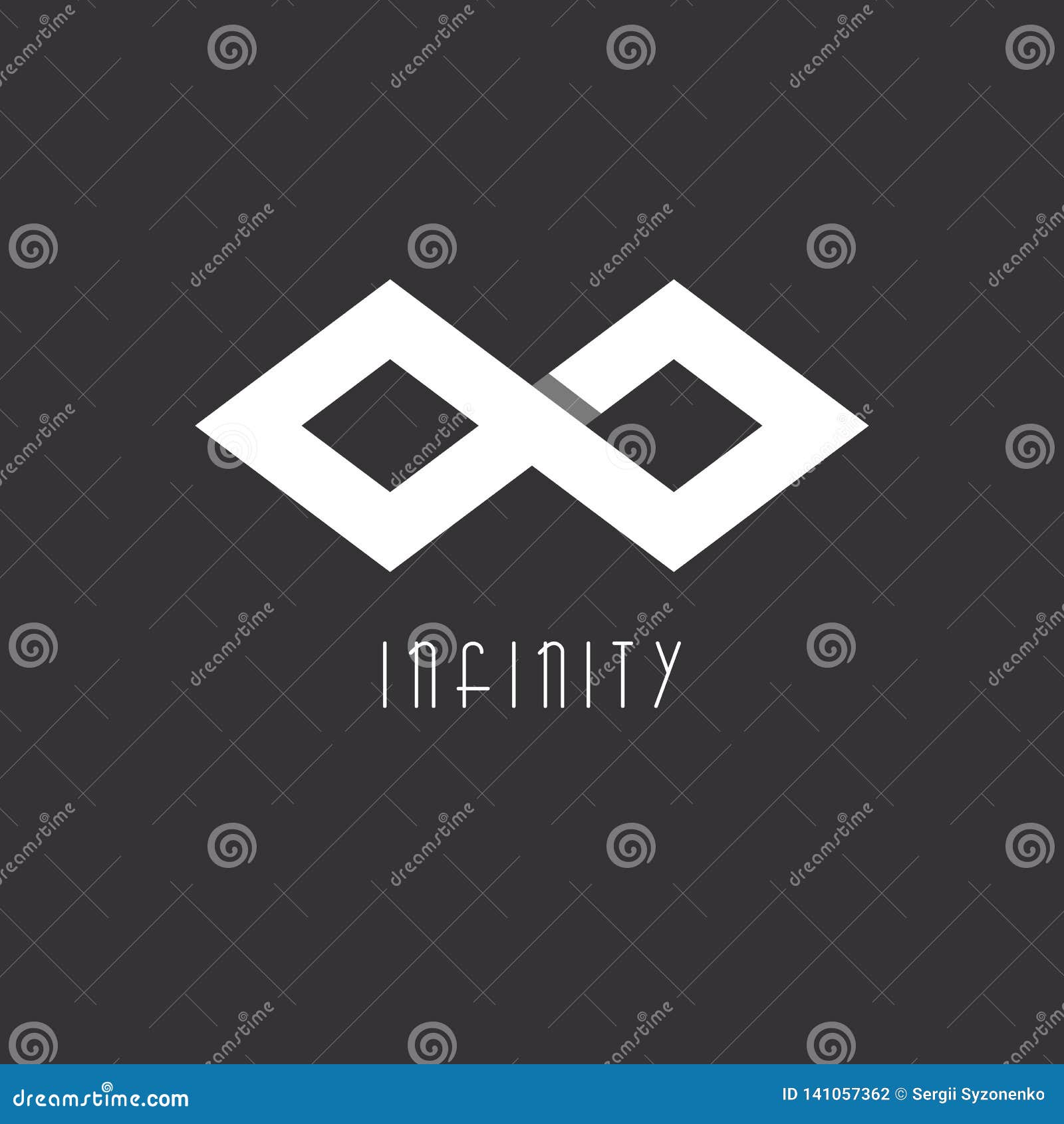 Infinity Sign of the Two Rhombus, Overlapping Paper Infinite Stripe ...