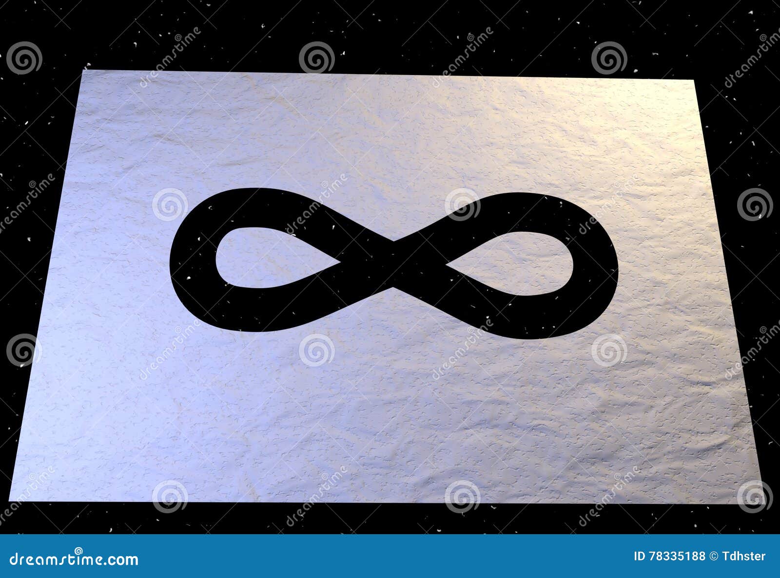 Infinity Sign with Universe Stars 3d Illustration Stock Illustration ...