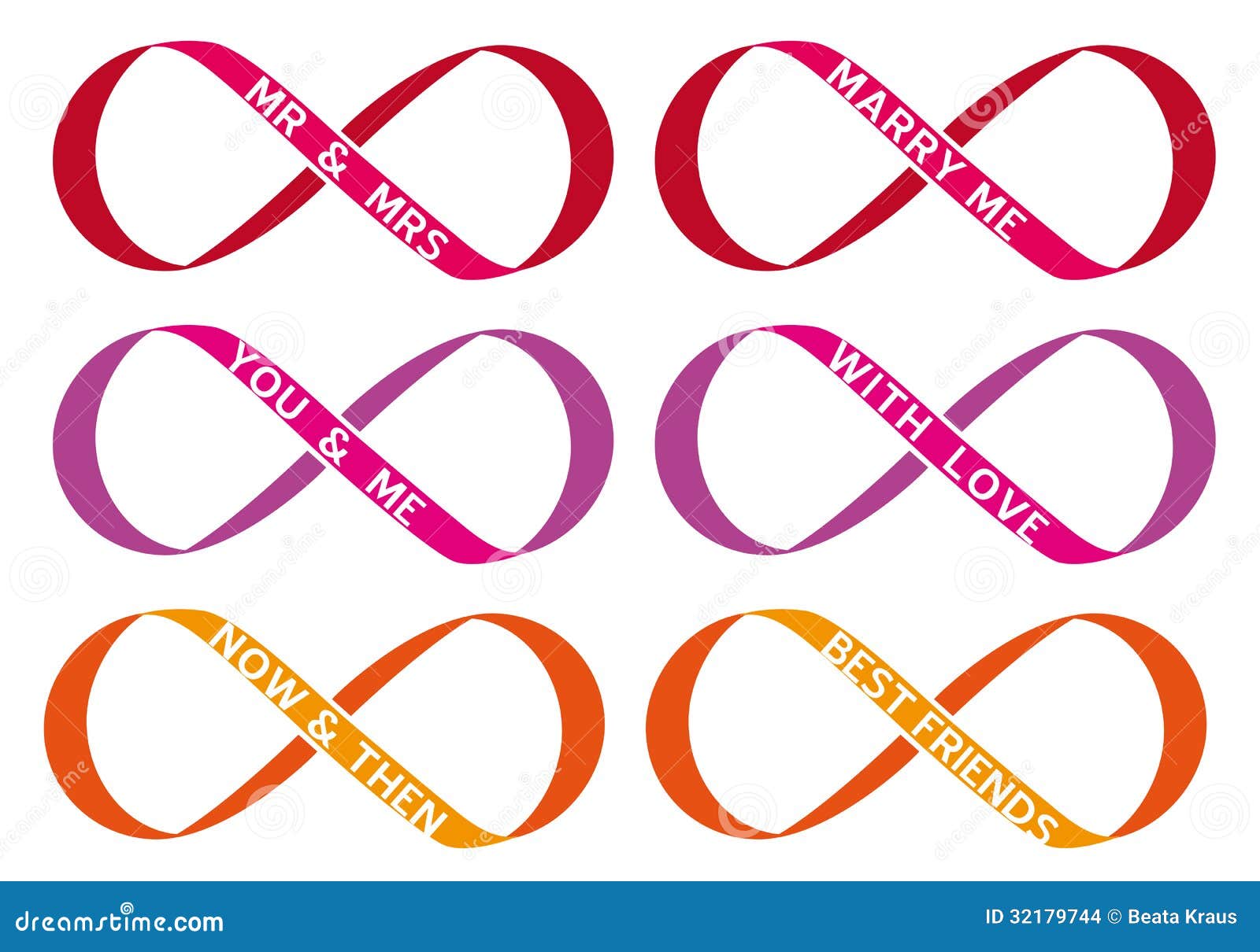 Infinity sign, vector set stock vector. Illustration of relationship ...