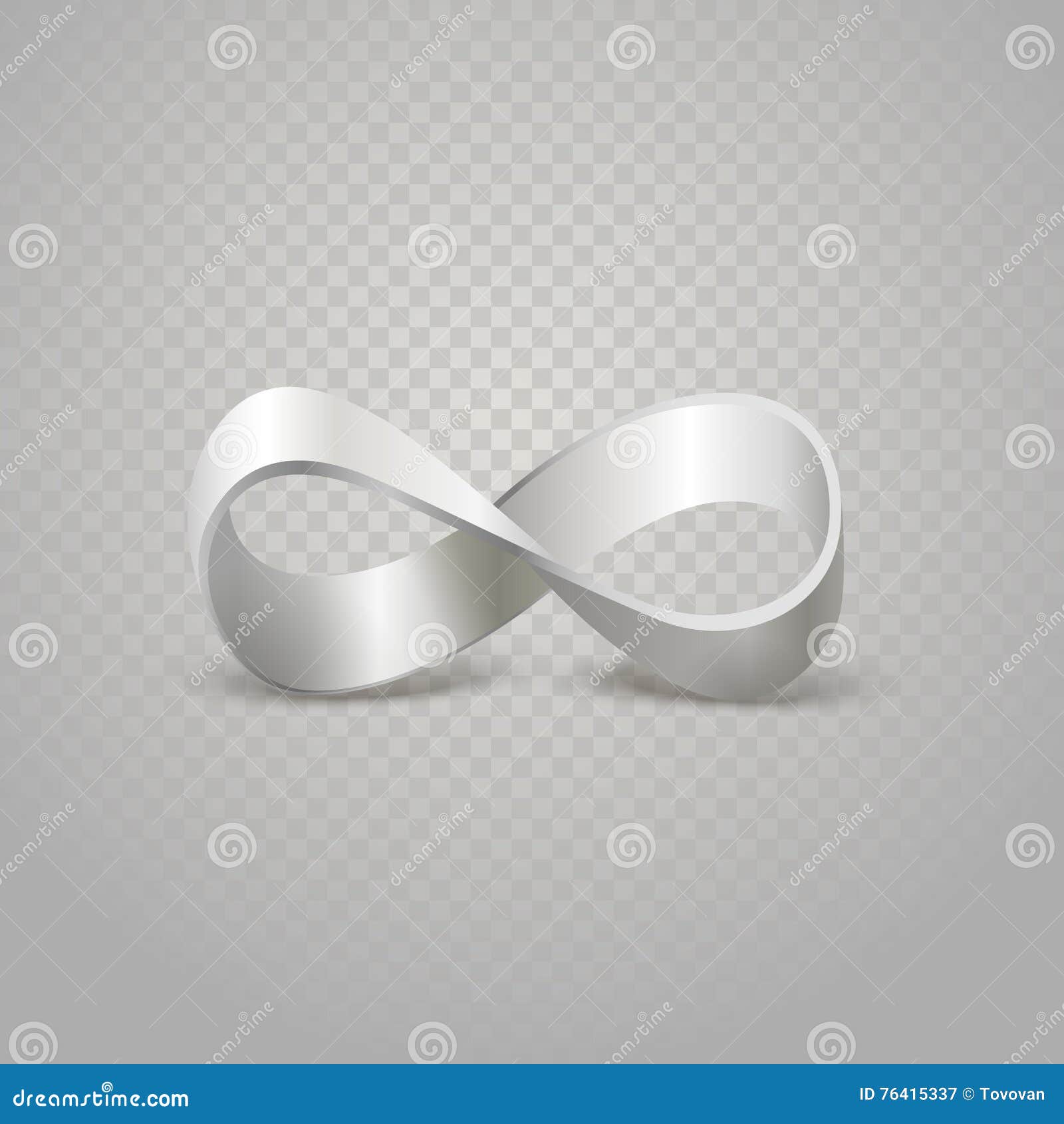 Infinity Silver Sign on Transparent Background Stock Vector ...