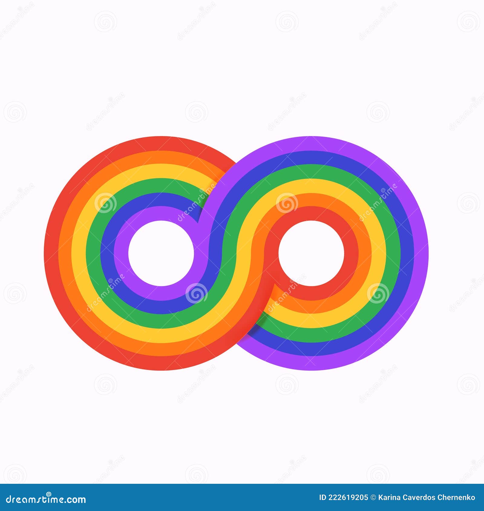 The Infinity Simple Symbol in the Form of an Lgbt Sign. Isolated on a ...
