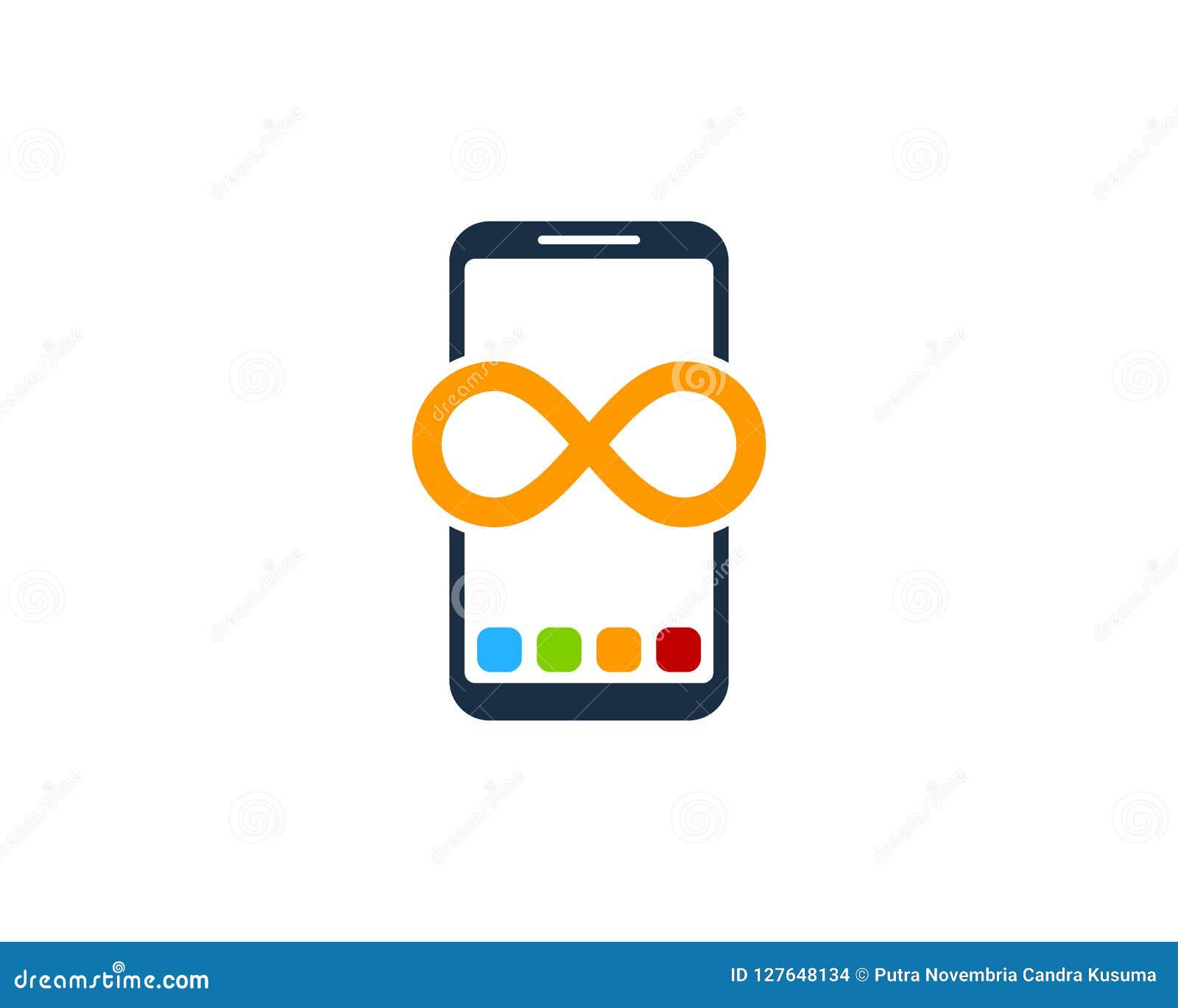 Infinity Smartphone Logo Icon Design Stock Vector - Illustration of ...