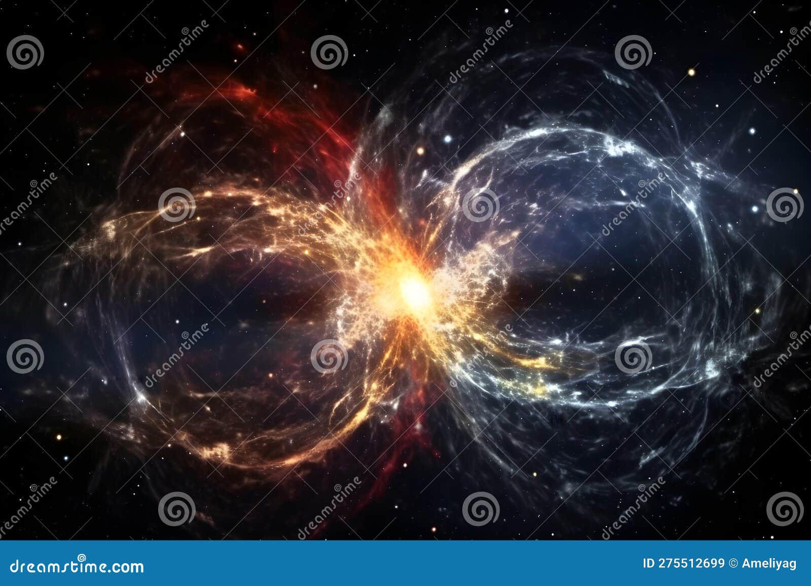 Infinity of Space, Cosmic Nebula Stars Planets, Collision of Stars ...