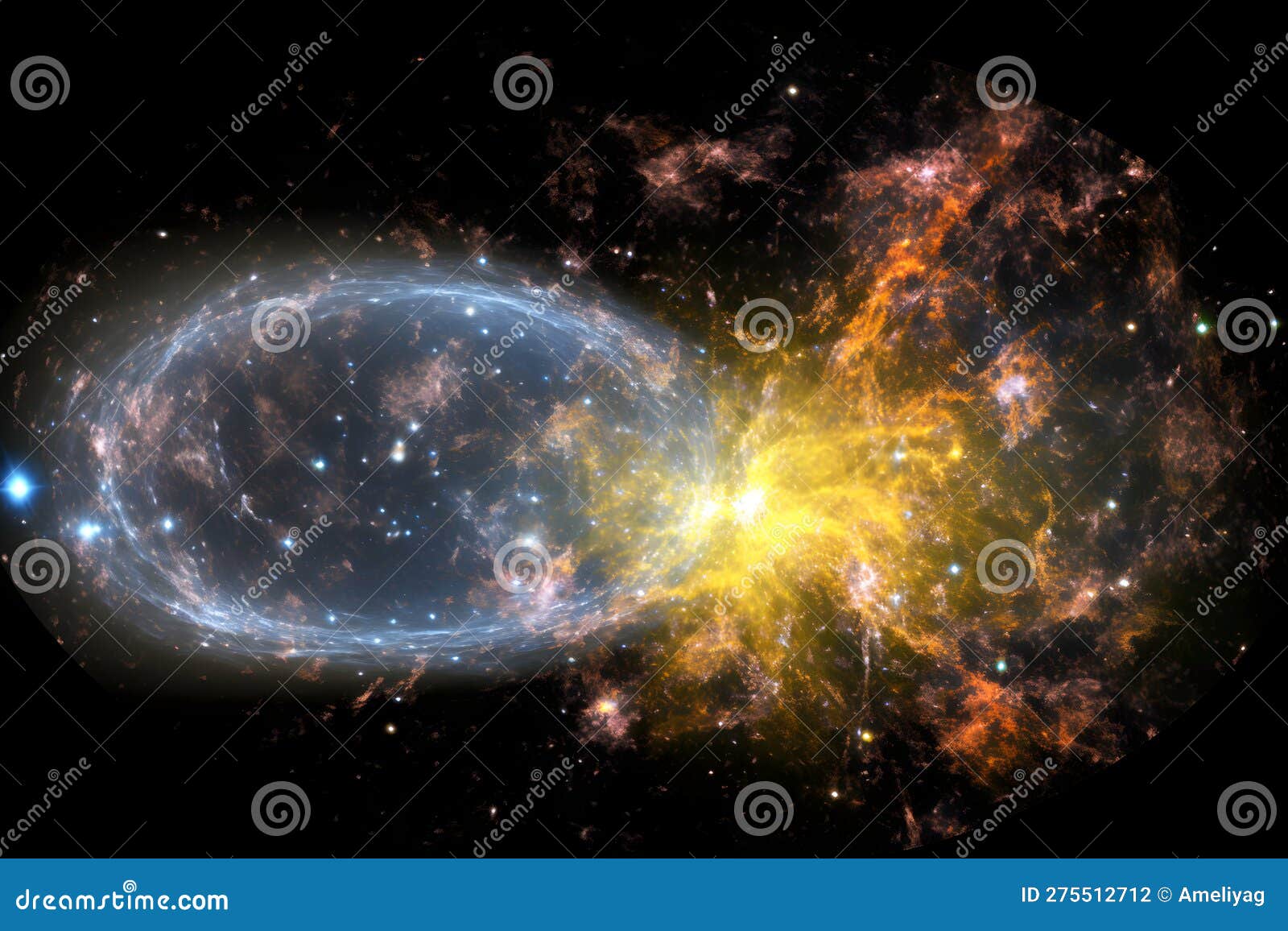 Infinity of Space, Cosmic Nebula Stars Planets, Collision of Stars ...