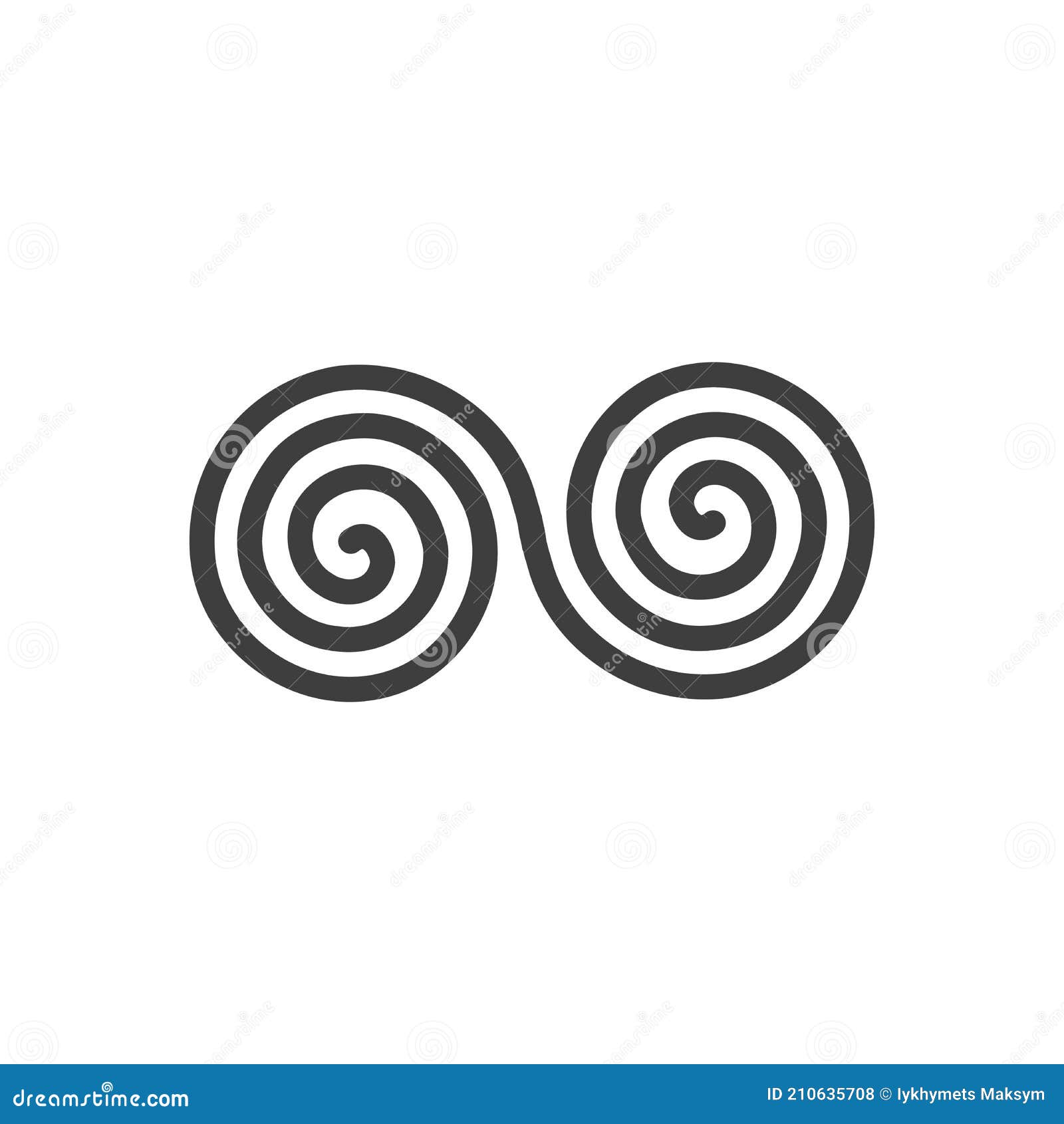 Infinity Spiral Icon Graphic Design Template Vector Isolated on White ...