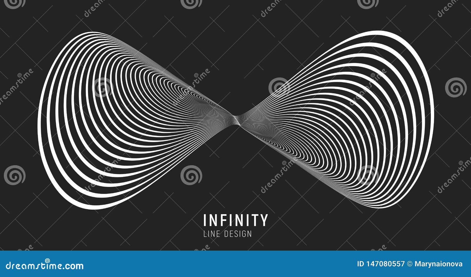 Infinity Stylized Sign Made of Lines. Vector Illustration Isolated on ...