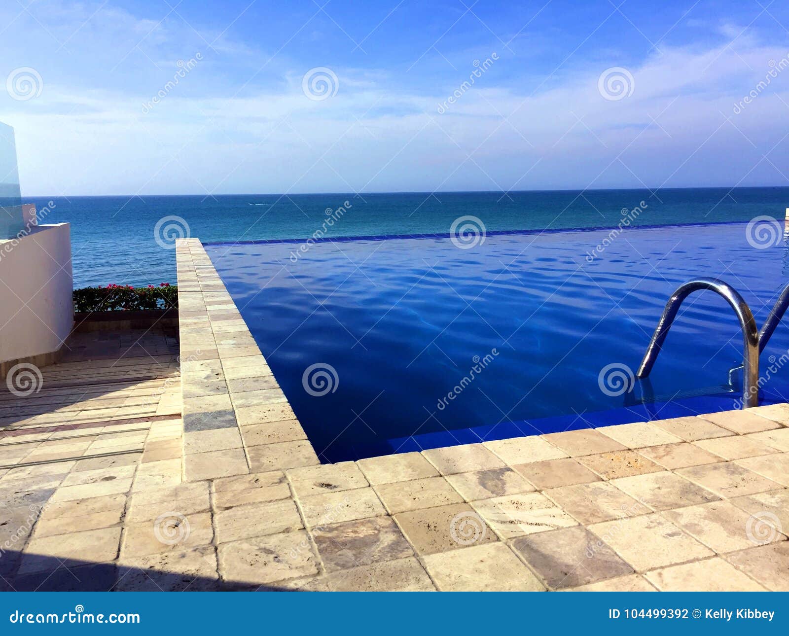 INFINITY SWIMMING POOL, COAST of ECUADOR Stock Photo - Image of merging ...