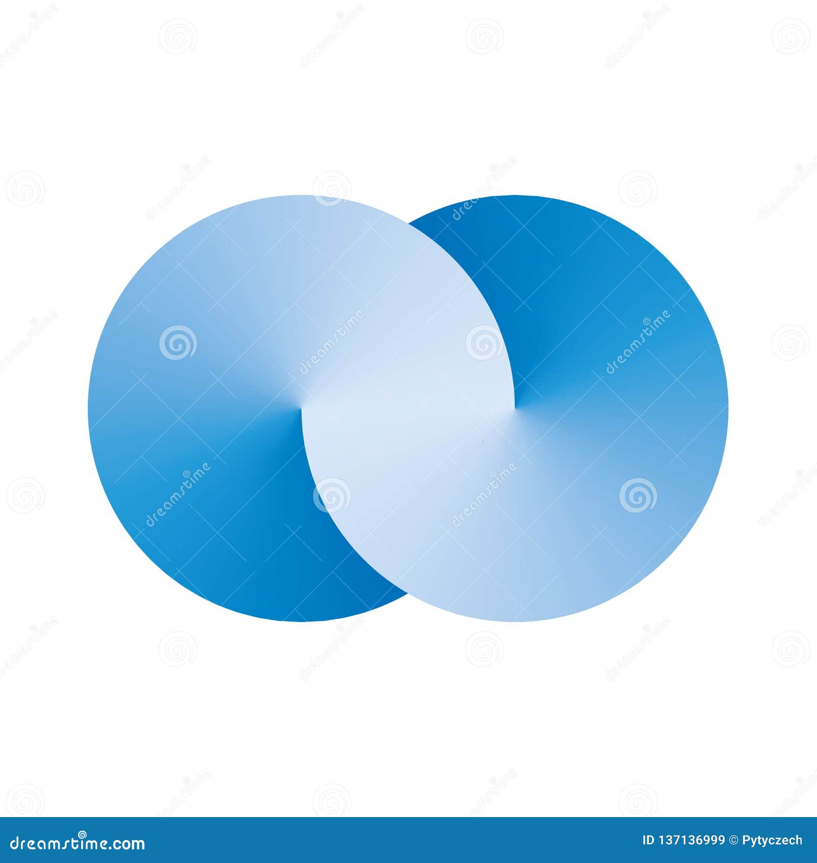 Infinity Symblol of Interlaced Circles. Vector Sign with Gradient ...