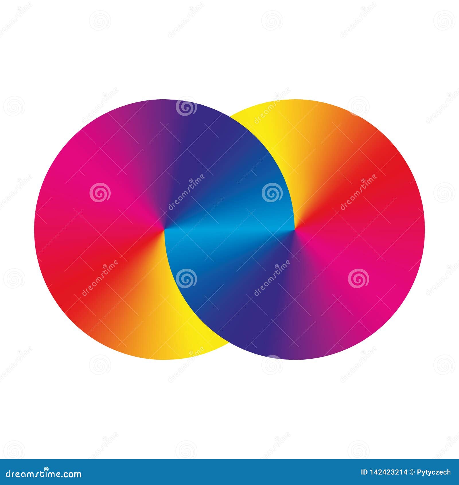 Infinity Symblol of Interlaced Circles. Vector Sign with Gradient ...