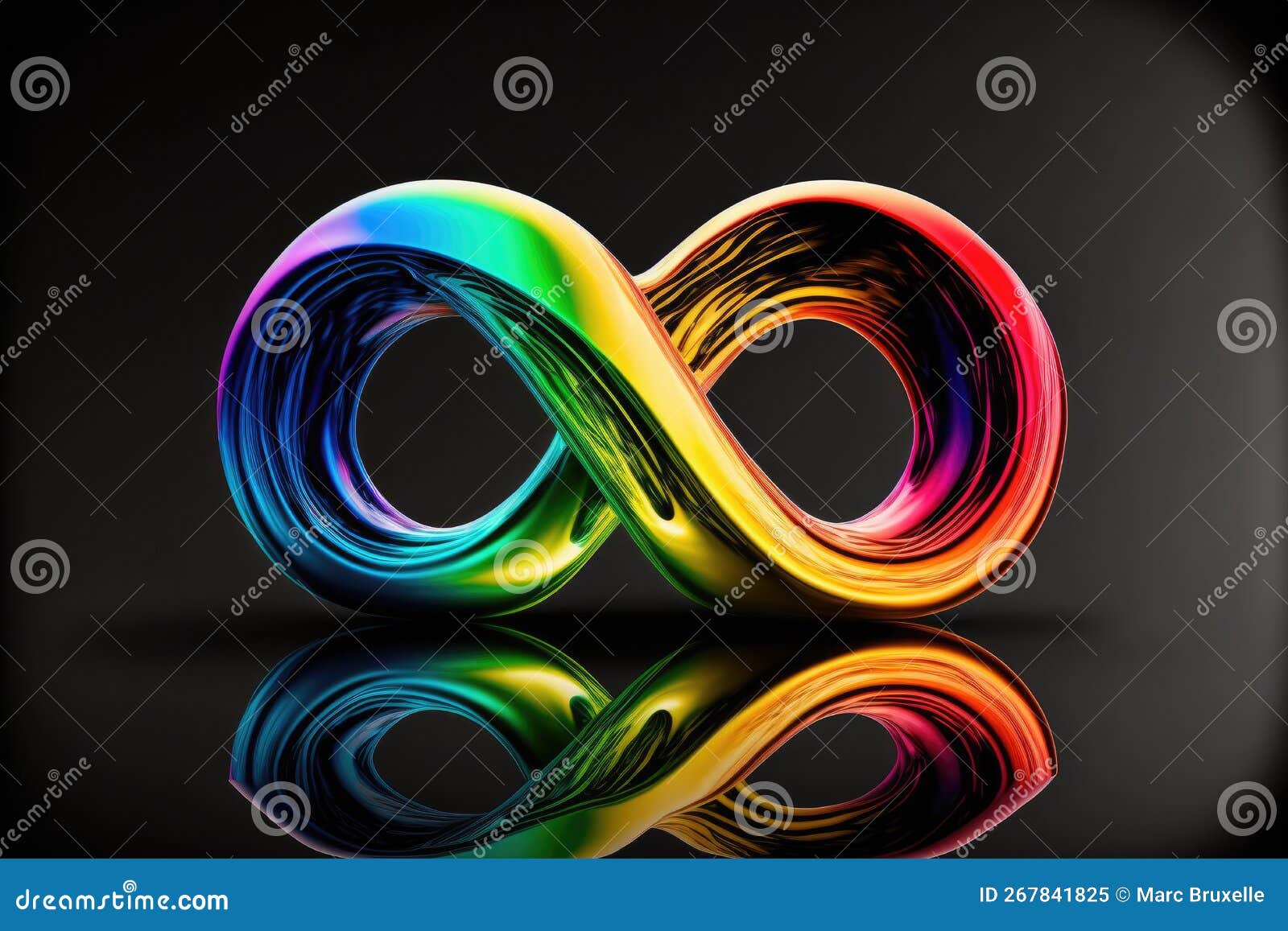 Infinity Symbol with All the Spectrum Colors - Generative AI Stock ...