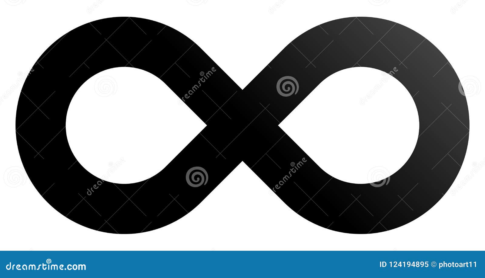 Infinity Symbol Black - Gradient Standard - Isolated - Vector Stock ...