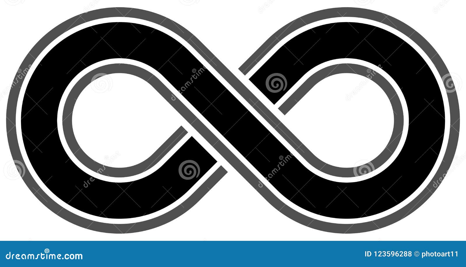 Infinity Symbol Black - Outlined with Discontinuation - Isolated Stock ...