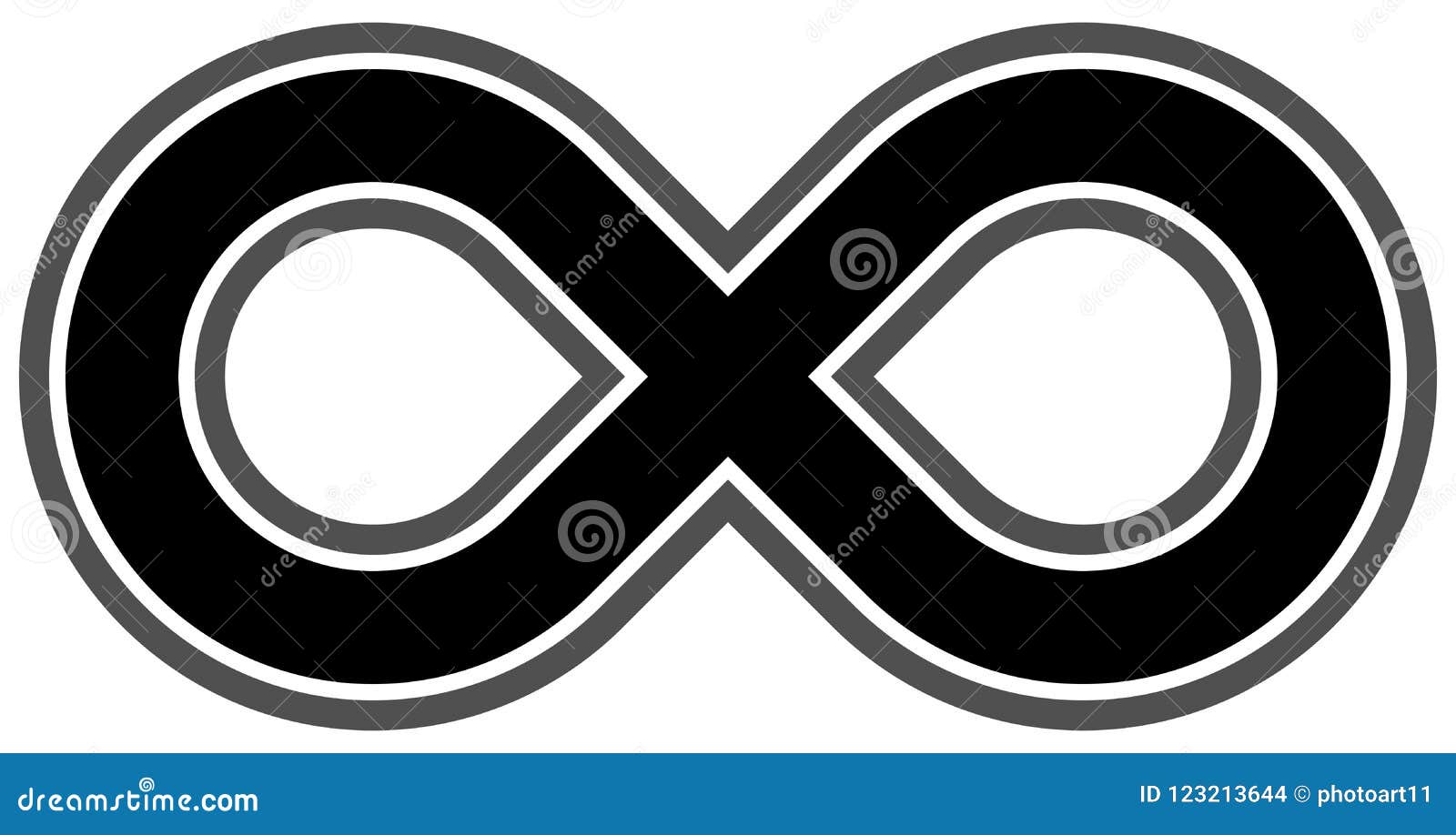 Infinity Symbol Black - Outlined - Isolated - Vector Stock Vector ...