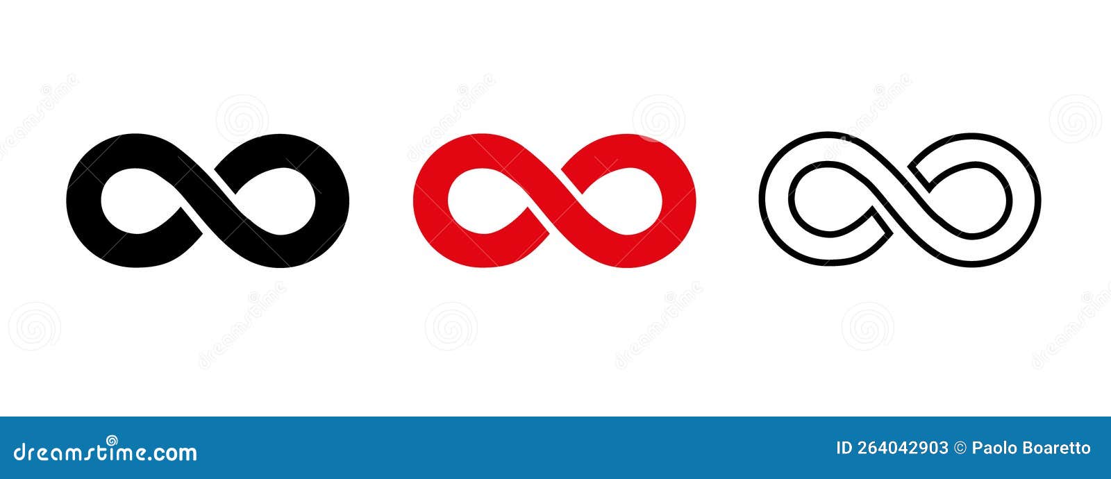 Infinity Symbol Black, Simple with Discontinuation, Isolated Stock ...