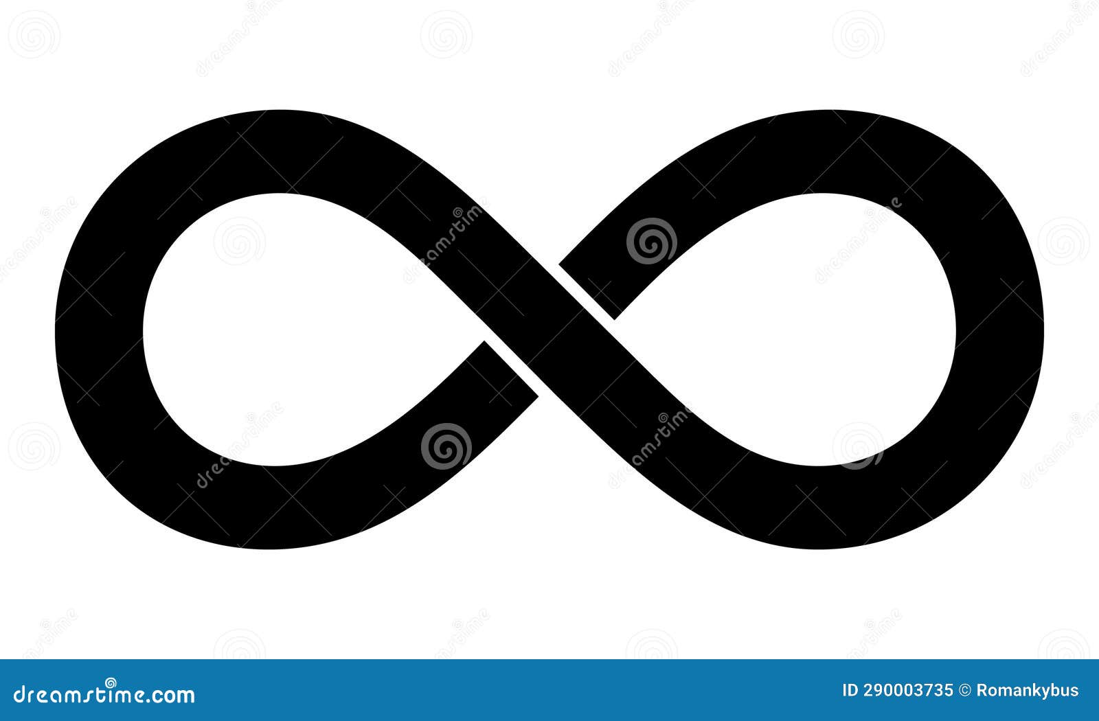 Infinity Symbol - Black And White Vector Illustration Of Lazy Eight ...