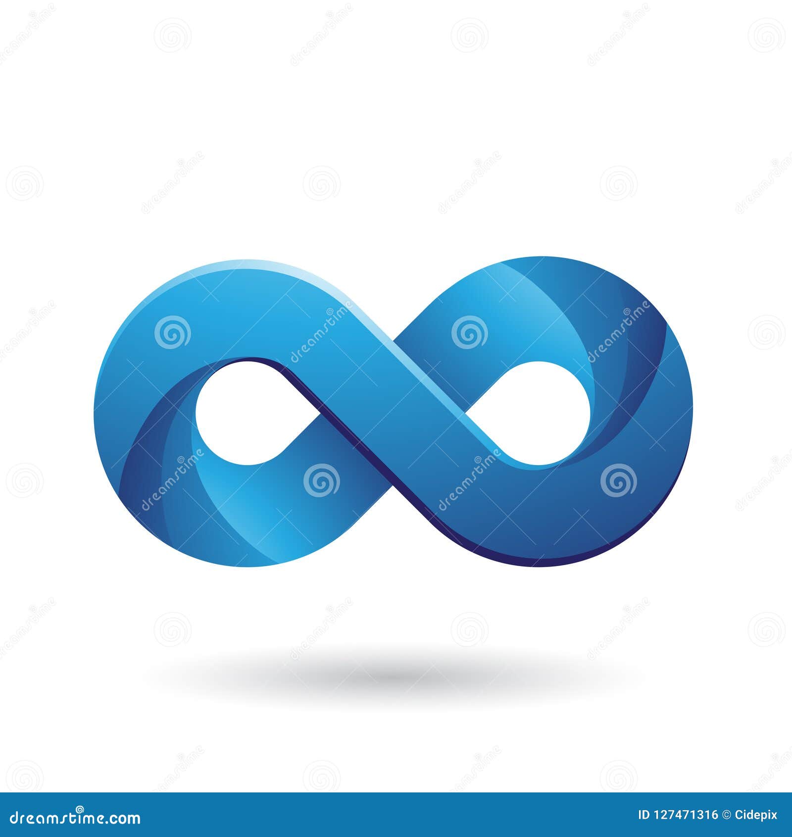 Infinity Symbol with Blue Color Tints Vector Illustration Stock Vector ...
