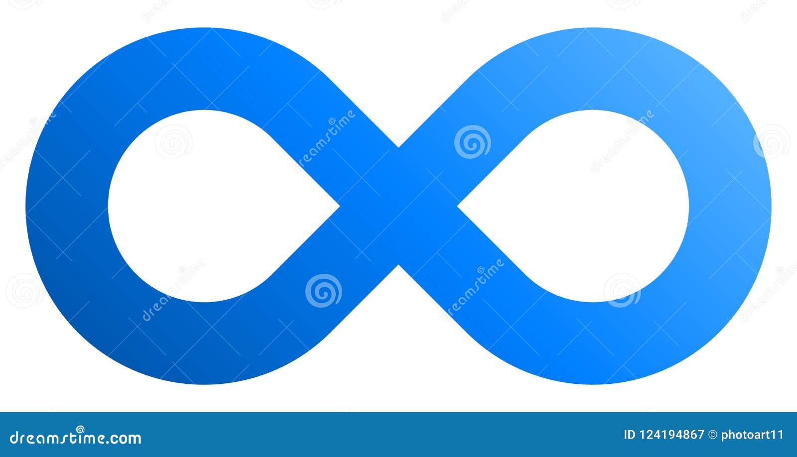 Infinity Symbol Blue - Gradient Standard - Isolated - Vector Stock ...