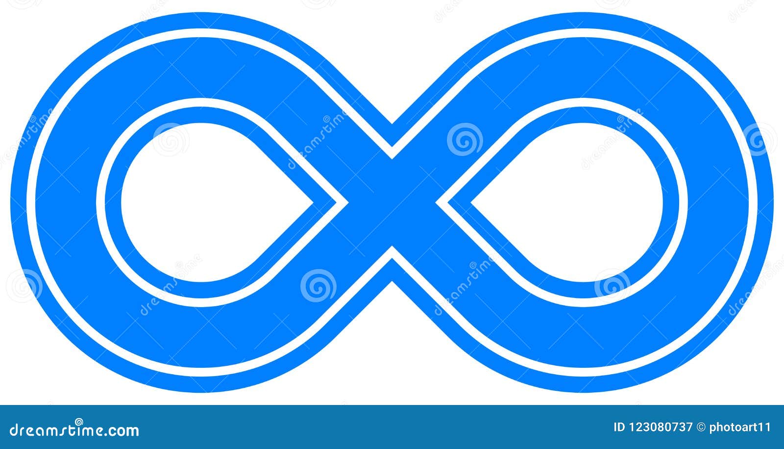 Infinity Symbol Blue - Outlined - Isolated - Vector Stock Vector ...