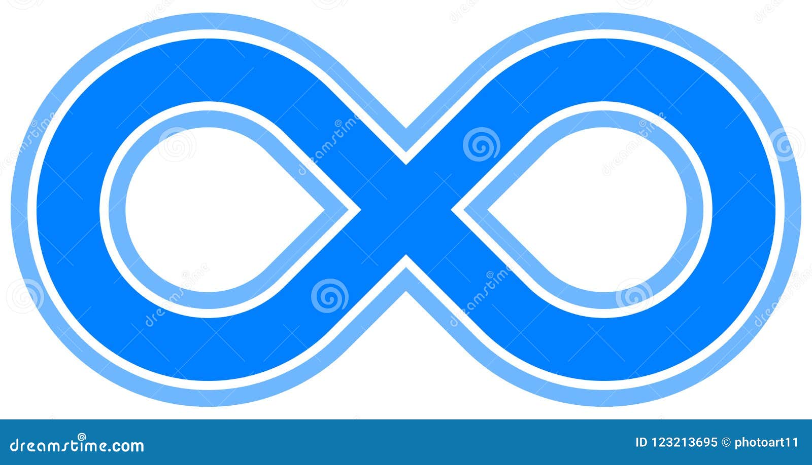 Infinity Symbol Blue - Outlined - Isolated - Vector Stock Vector ...