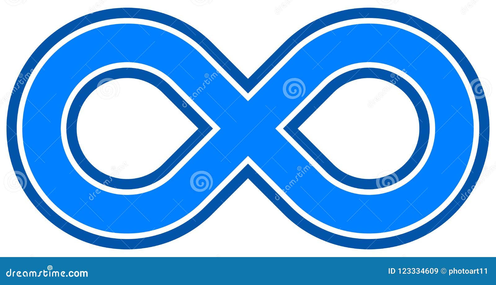 Infinity Symbol Blue - Outlined - Isolated - Vector Stock Vector ...