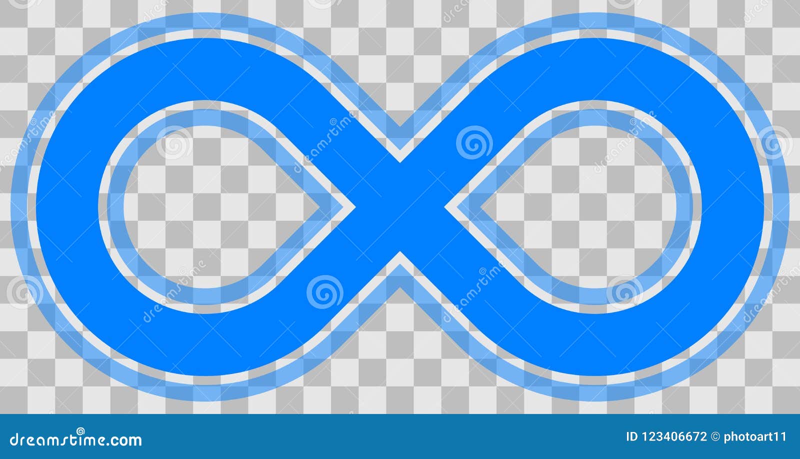 Infinity Symbol Blue - Outlined with Transparency Eps 10 - Isolated ...