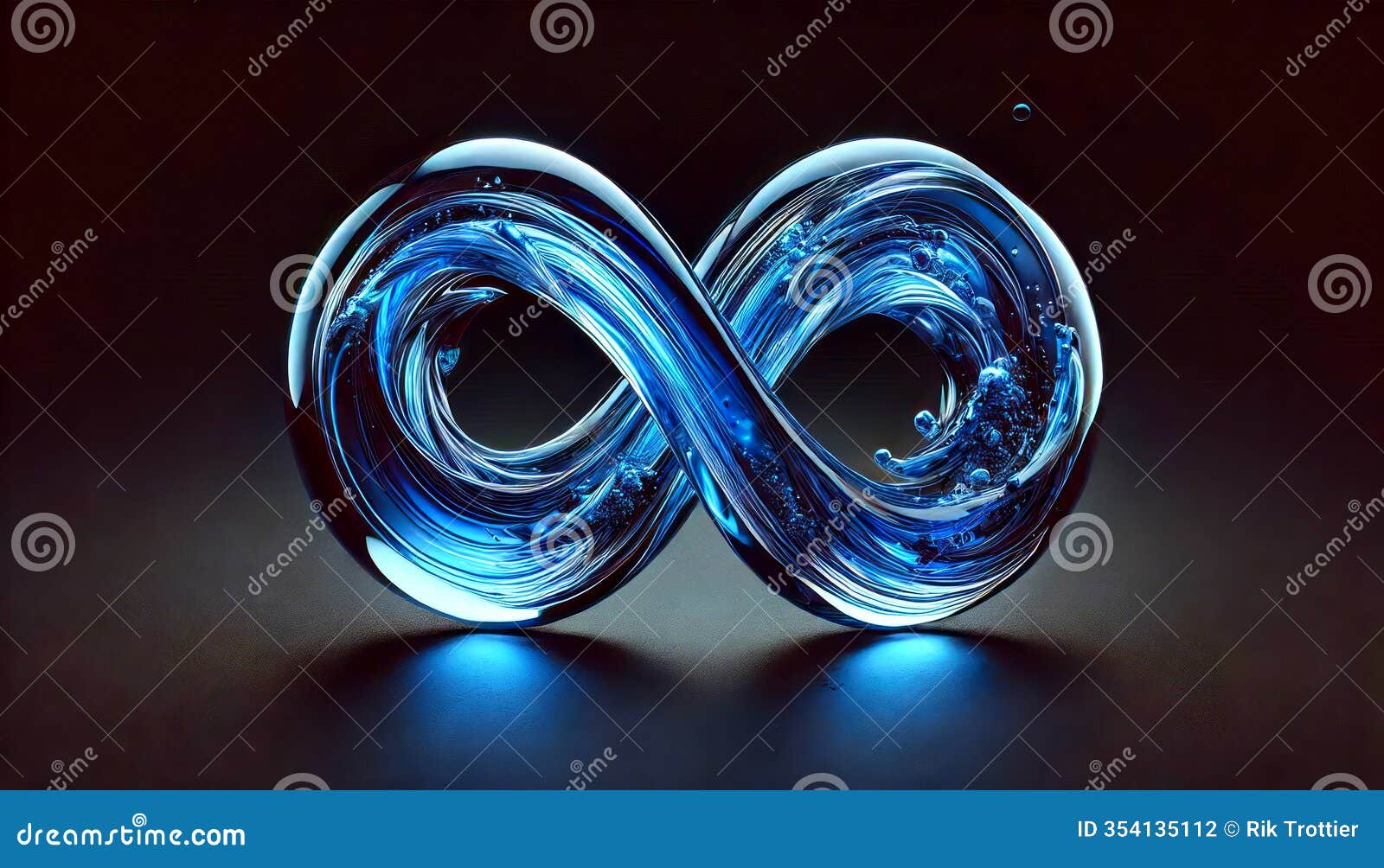 Infinity Symbol Blue Plastic Stock Illustration - Illustration of ...
