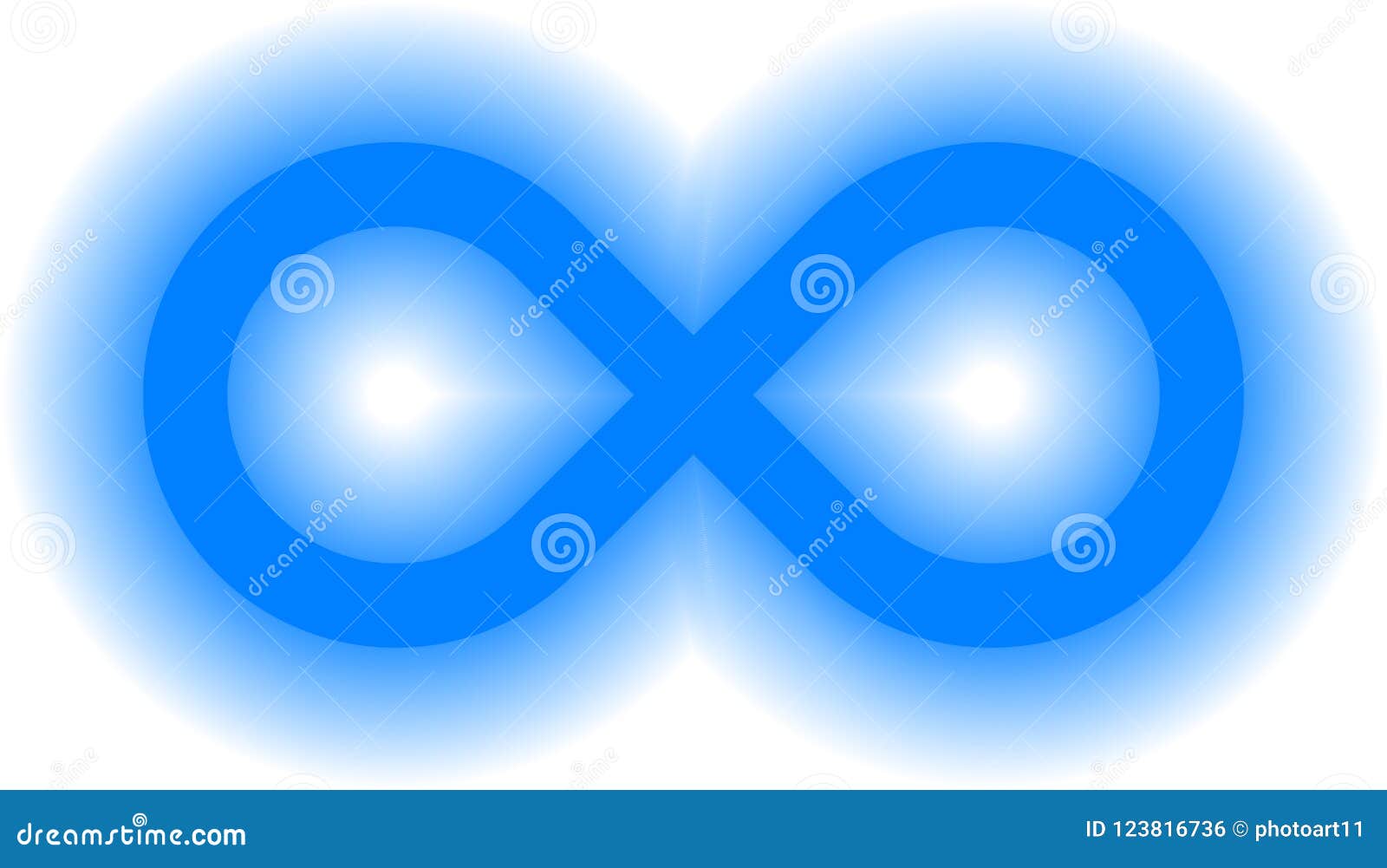 Infinity Symbol Blue - Simple Glow with Transparency Eps 10 - is Stock ...