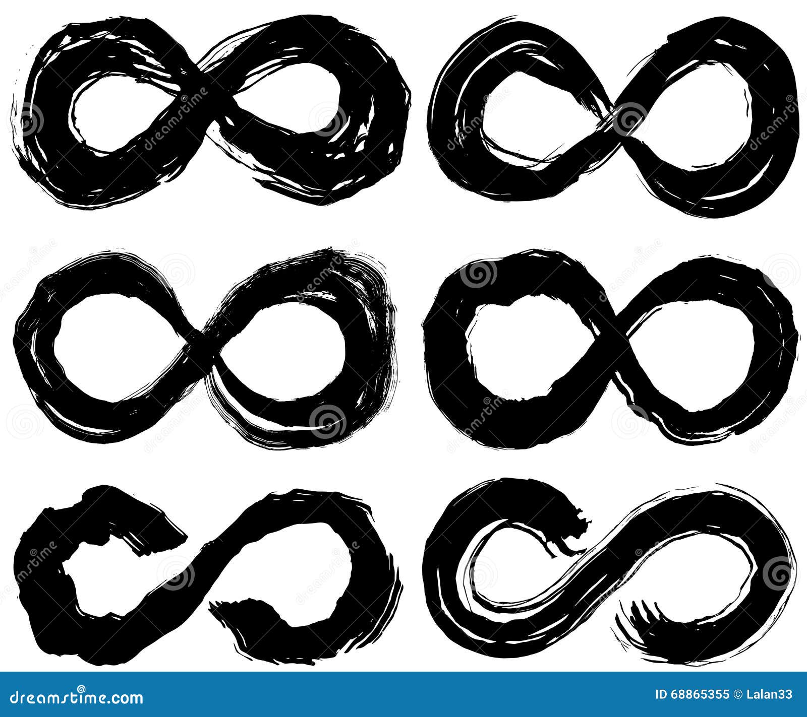 Infinity Symbol. Brush Stroke Illustrations. Stock Vector ...