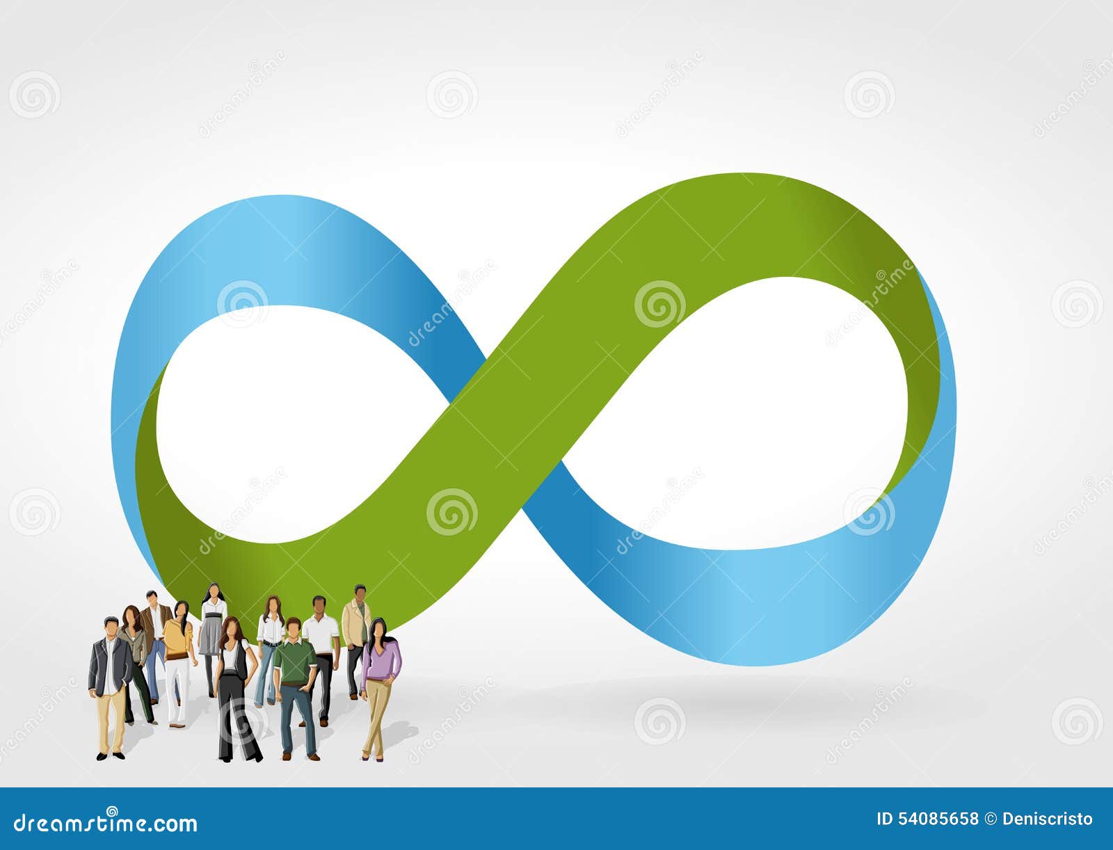 Infinity Symbol with Business People Stock Vector - Illustration of ...