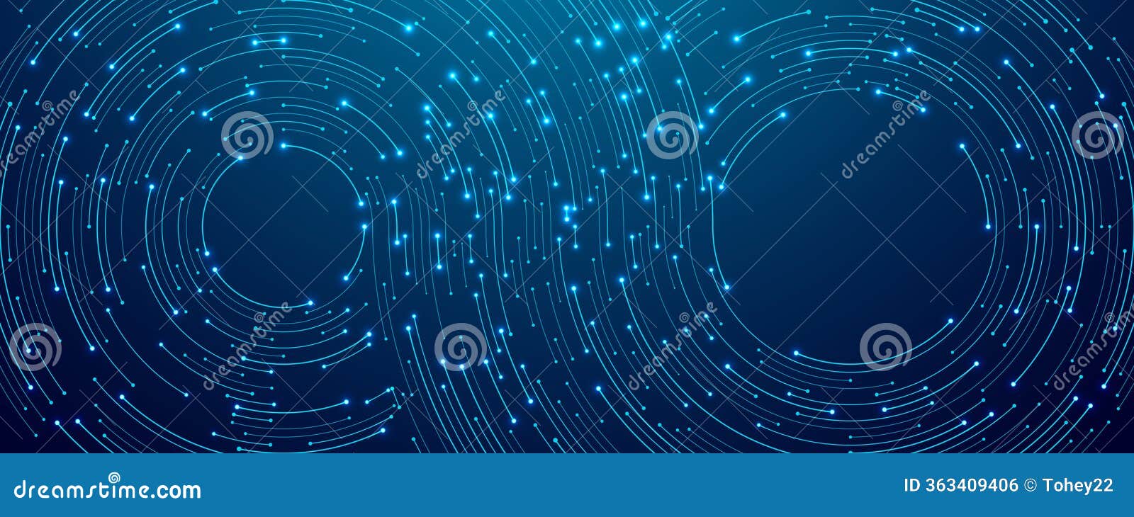 Infinity Symbol With Circle Circuit On Technology Blue Background ...