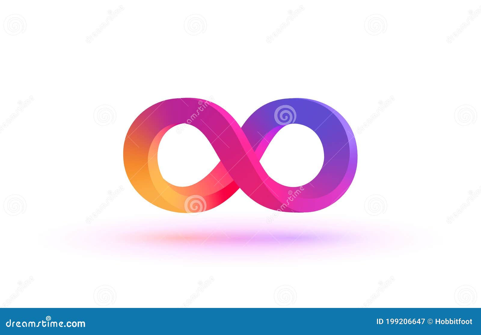 Infinity Symbol with Color Gradient Art. Vector Stock Vector ...
